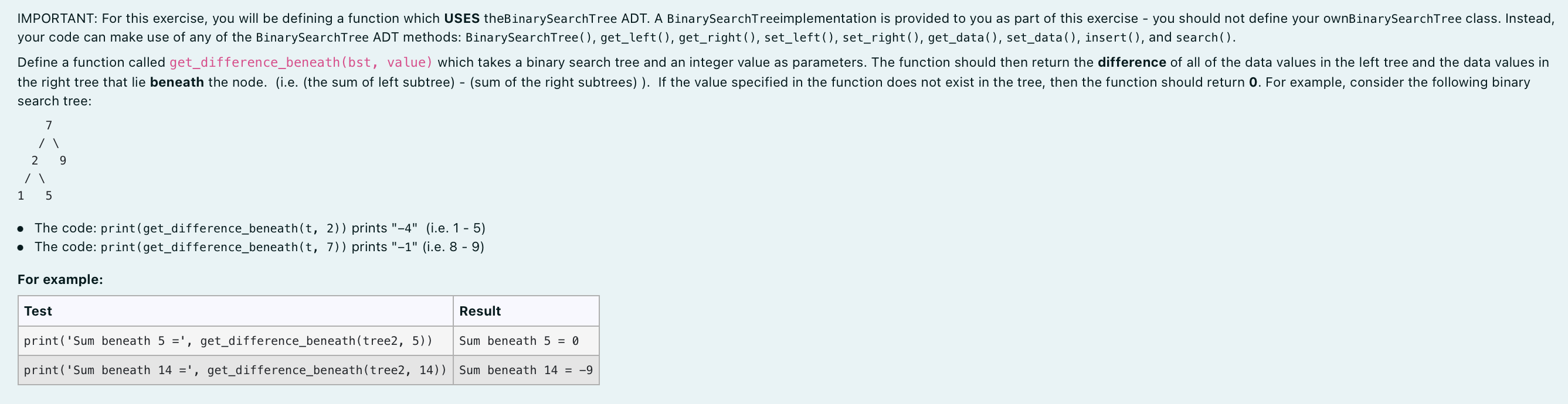 Solved Define a function called create_bst_from_list(values) | Chegg.com