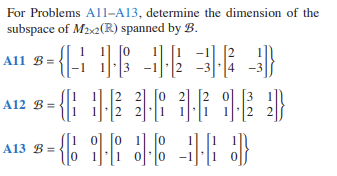 Solved For Problems All-A13, determine the dimension of the | Chegg.com