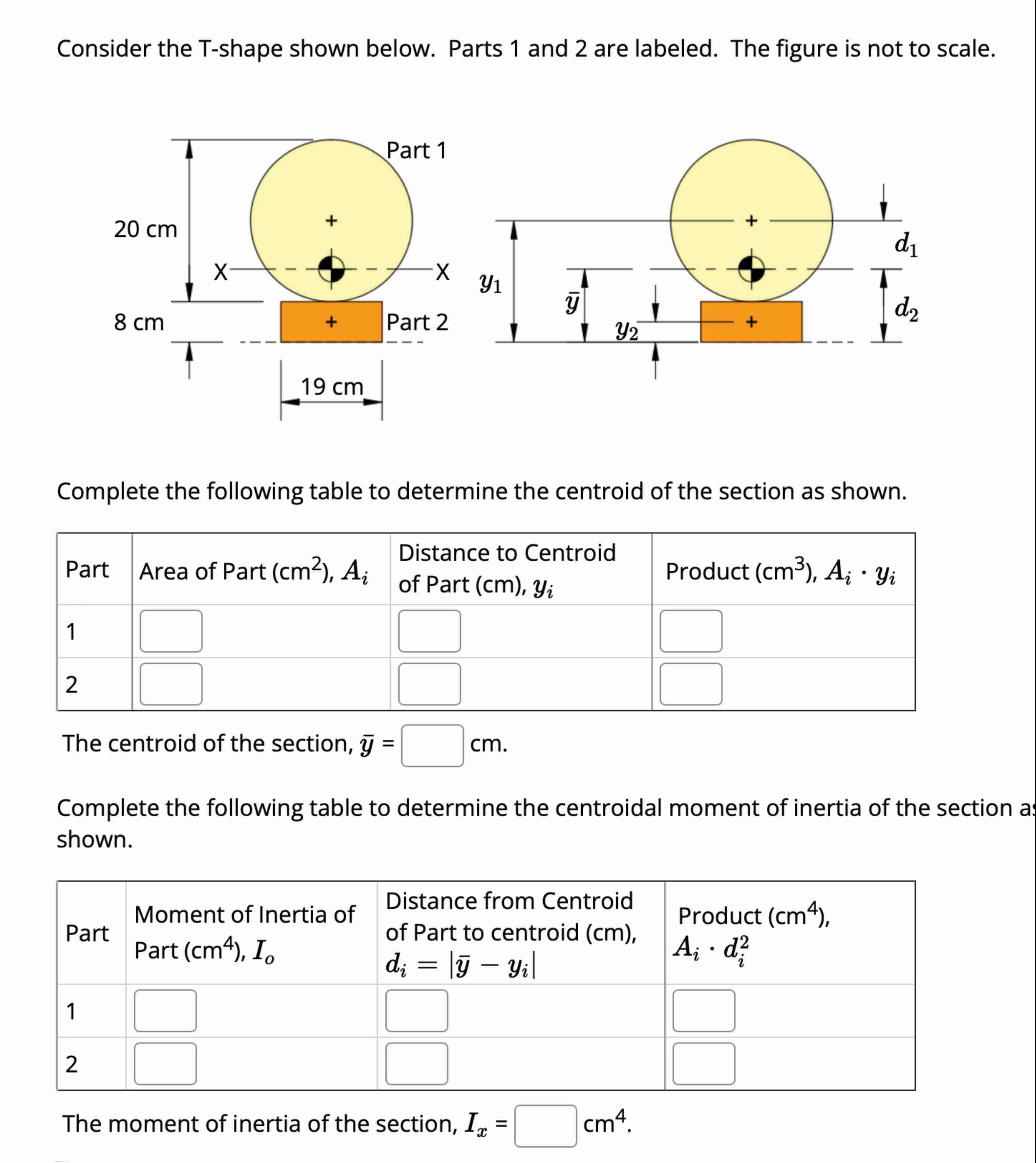 Solved Consider the T-shape shown below. Parts 1 ﻿and 2 ﻿are | Chegg.com
