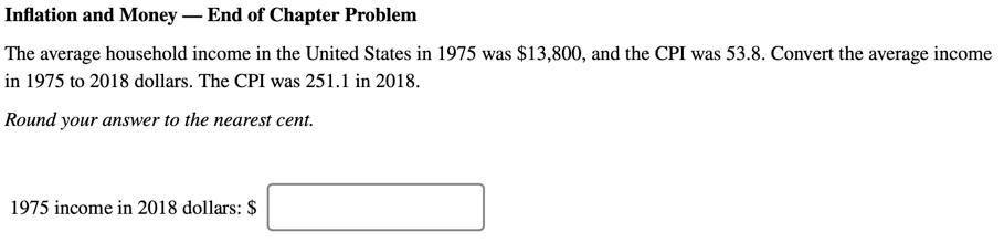 Solved Inflation and Money – End of Chapter Problem The | Chegg.com