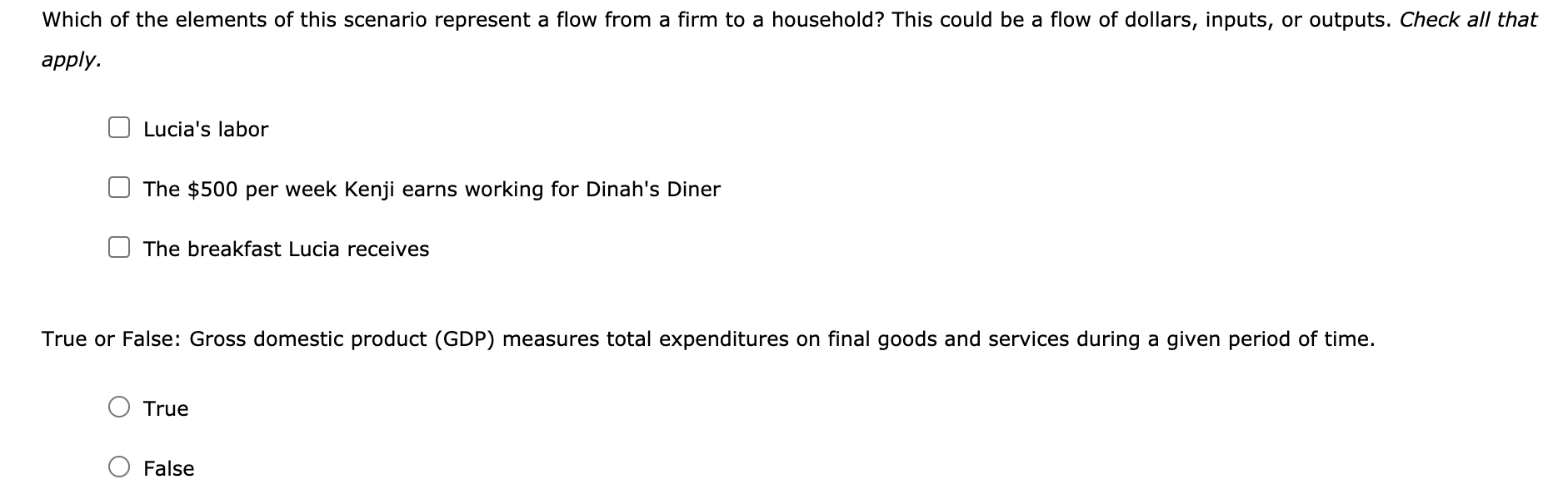 Solved The following diagram presents a circular-flow model | Chegg.com