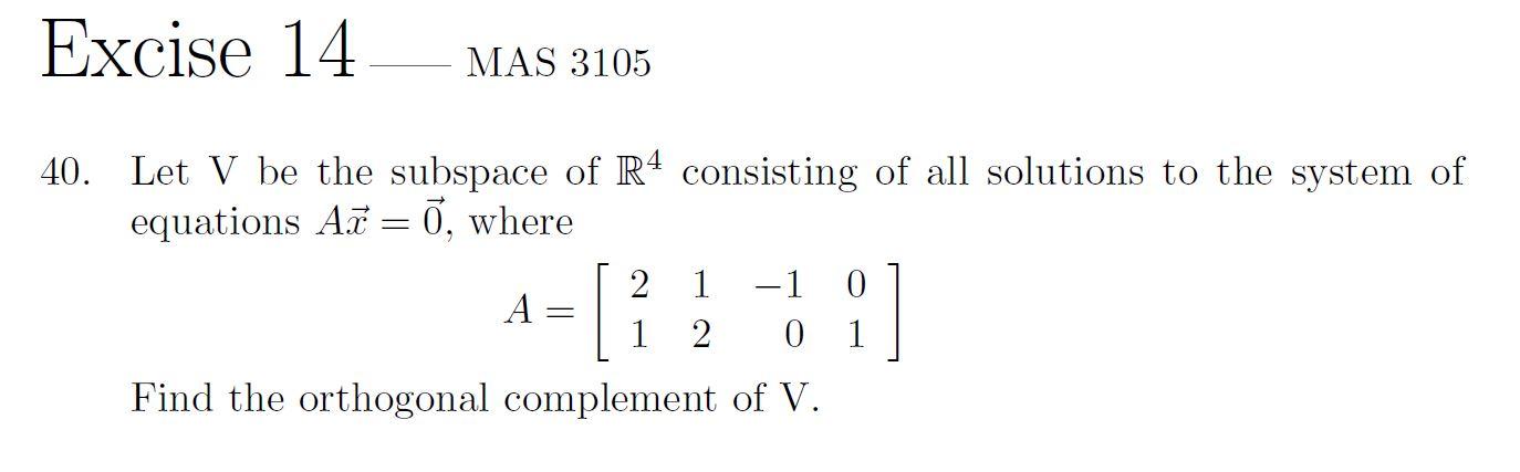 Solved 0. Let V be the subspace of R4 consisting of all | Chegg.com