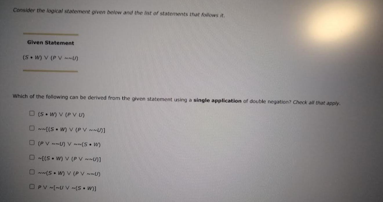 Solved 5. Rules of Replacement - Double Negation | Chegg.com Solved 5. Rules of Replacement - Double Negation | Chegg.com