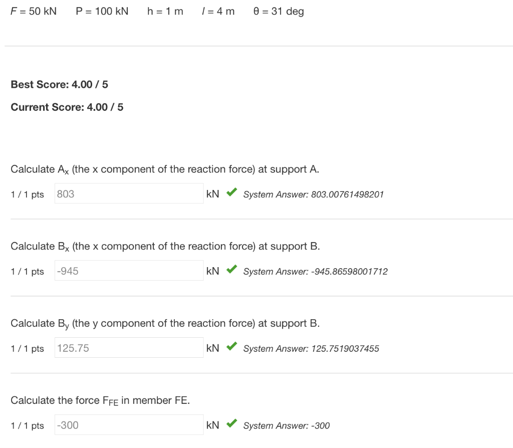 Solved For the truss, use the method of sections Note: On | Chegg.com