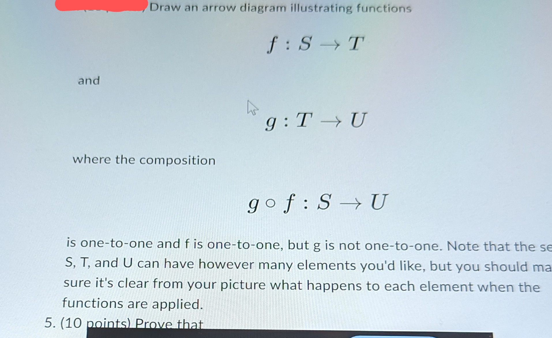 Solved Draw an arrow diagram illustrating functions f:S→T | Chegg.com