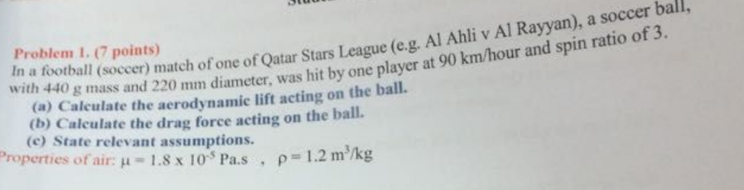 Solved Problem 1. (7 points) In a football (soccer) match of | Chegg.com
