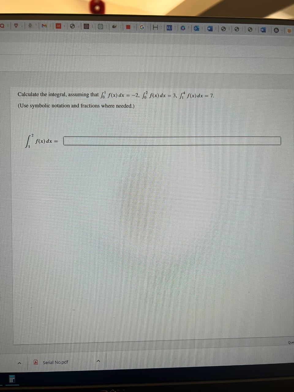 Solved Calculate the integral, assuming that | Chegg.com