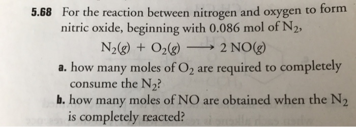 Solved For the reaction between nitrogen and oxygen to form | Chegg.com