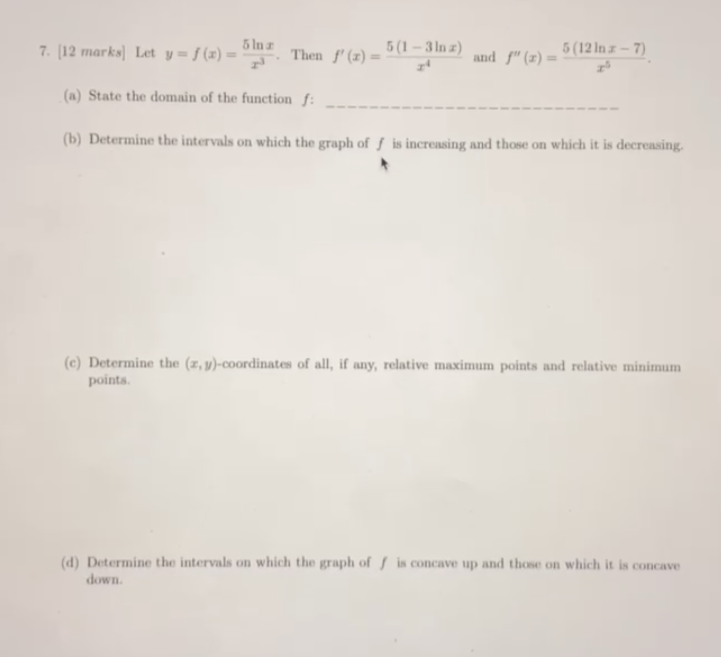 Solved 7. \\( [12 \\) marks \\( ] \\) Let \\( | Chegg.com