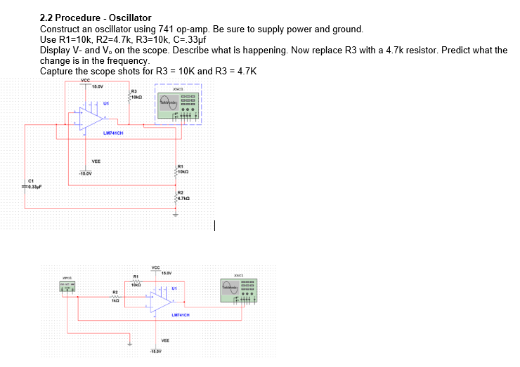 Solved 2.2 Procedure - Oscillator Construct an oscillator | Chegg.com