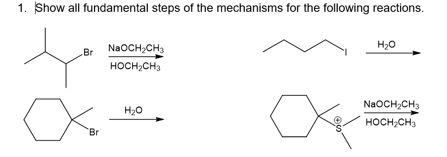 Solved Show all fundamental steps of the mechanisms for the | Chegg.com