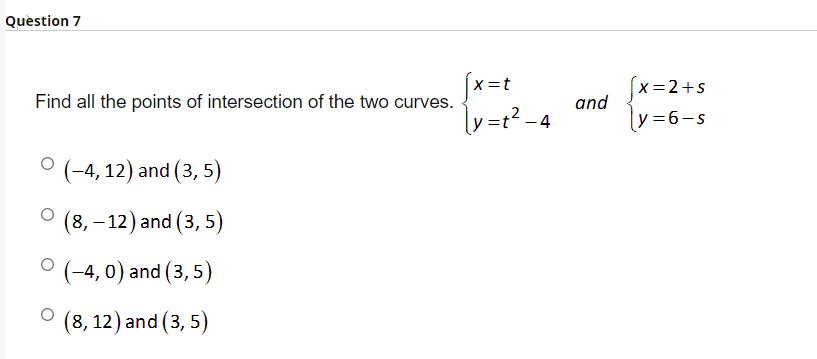 Solved Find all the points of intersection of the two | Chegg.com