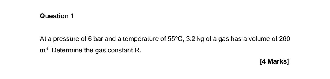 Solved Question 1 At a pressure of 6 bar and a temperature | Chegg.com