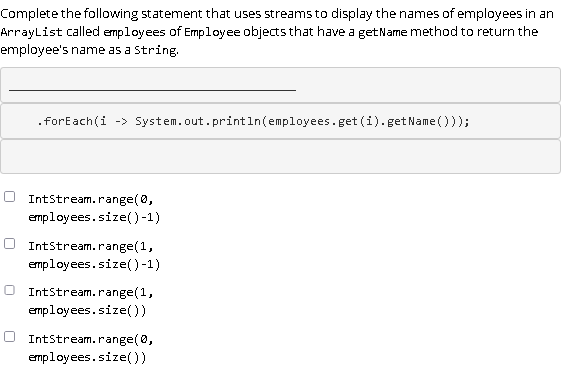 Solved Complete the following statement that uses streams to | Chegg.com