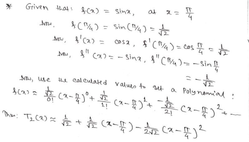 Solved (Problem) Consider f(x)=sin(x) and the Taylor | Chegg.com