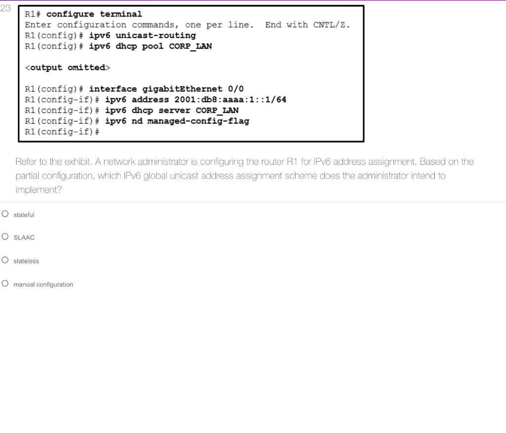 Solved 23 End with CNTL/Z. R1# configure terminal Enter | Chegg.com