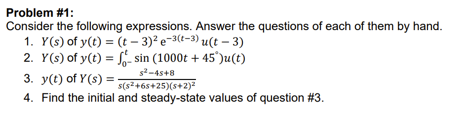 Solved Problem \#1: Consider the following expressions. | Chegg.com