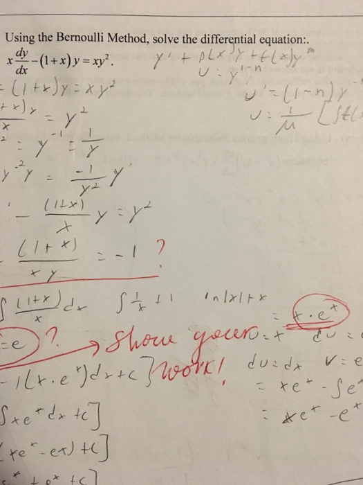 Solved Using Homogenous Substitution Method, solve the | Chegg.com