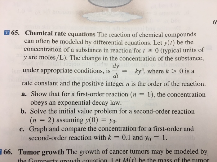 Solved Chemical rate equations the reaction of chemical | Chegg.com