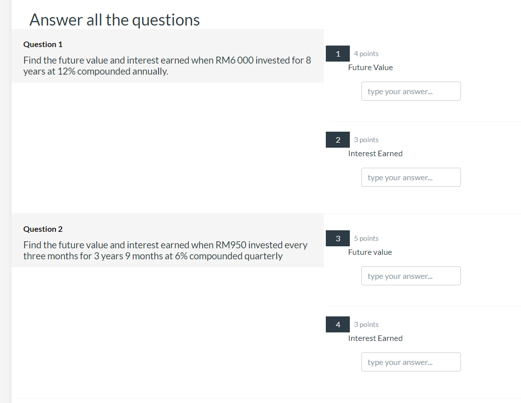Solved Answer all the questions Question 1 1 Find the future | Chegg.com