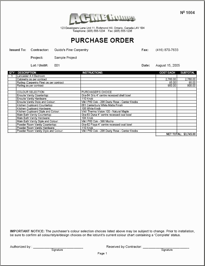 Solved Given the following purchase order document, create | Chegg.com