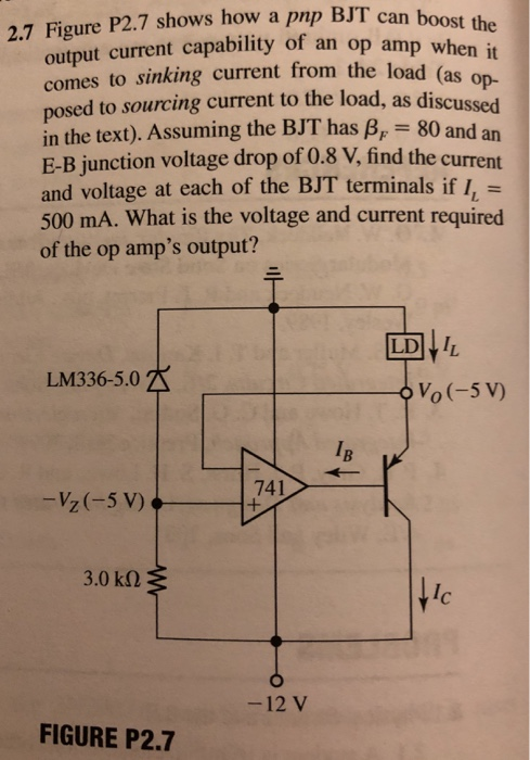 2.7 Figure P2.7 shows how a pnp BJT can boost output | Chegg.com