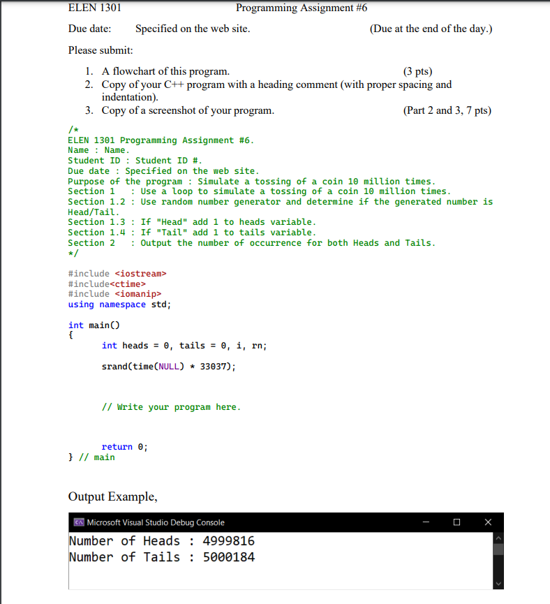 Solved Due date: Specified on the web site. (Due at the end | Chegg.com