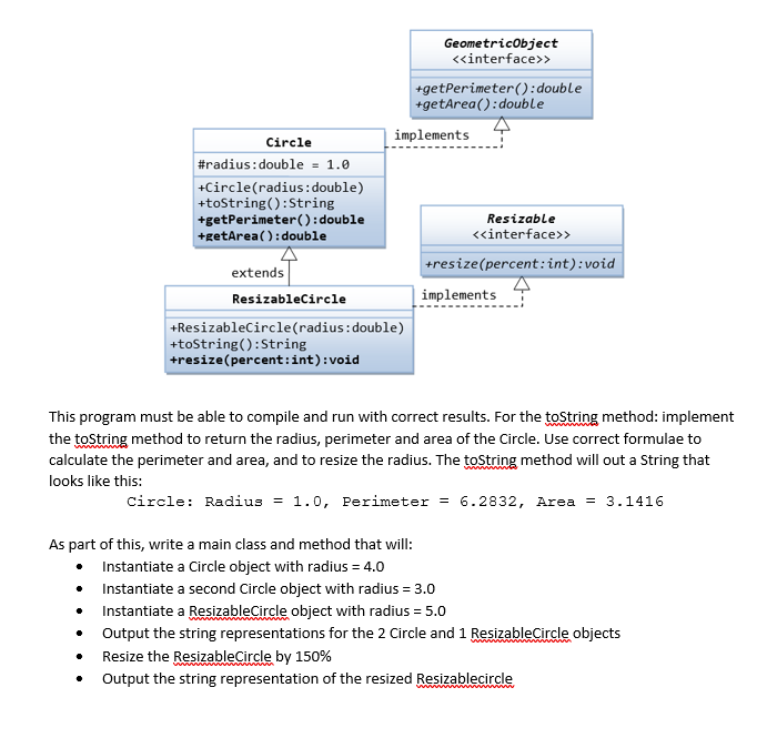 Solved GeometricObject +getPerimeter(): double | Chegg.com