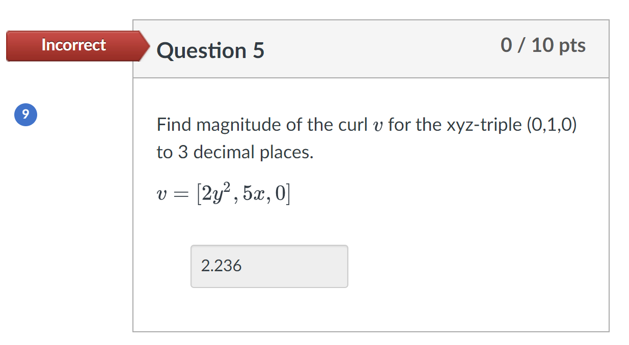 Solved Find magnitude of the curl v for the xyz-triple | Chegg.com