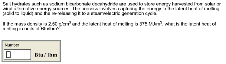 Solved Salt hydrates such as sodium bicarbonate decahydride | Chegg.com