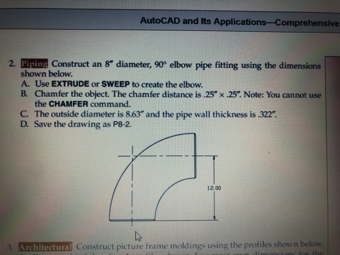 Solved AutoCAD and Its Applications Comprehensive 2. Piping | Chegg.com