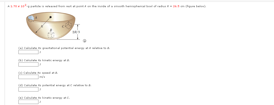 Solved 0×102−9 particle is released from rest at point A on | Chegg.com