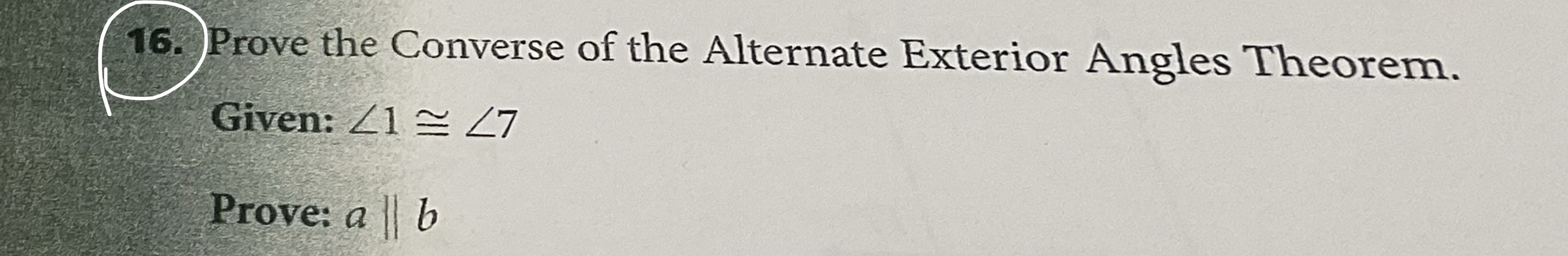 Solved 6.) Prove the Converse of the Alternate Exterior | Chegg.com
