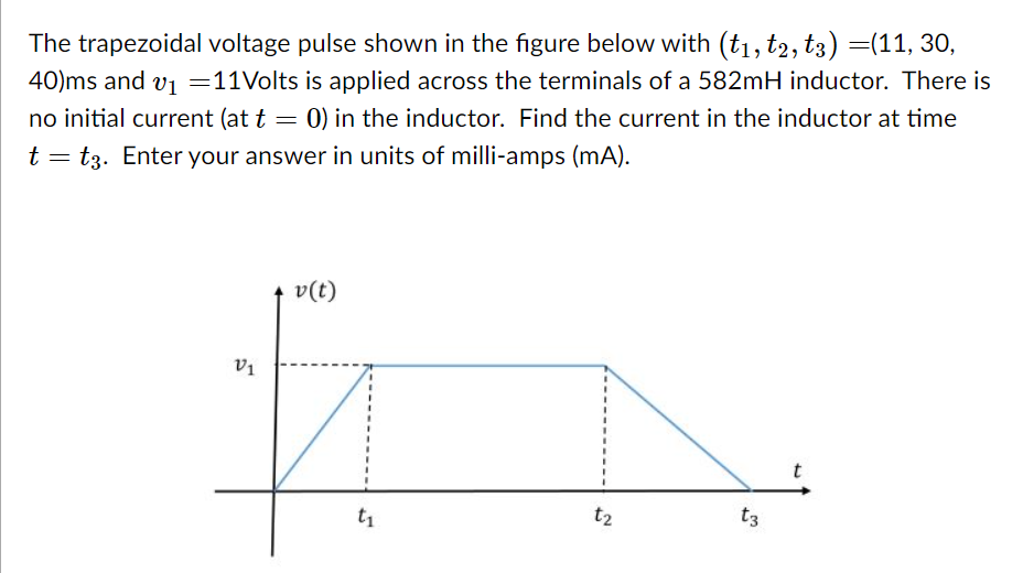 Solved The trapezoidal voltage pulse shown in the figure | Chegg.com