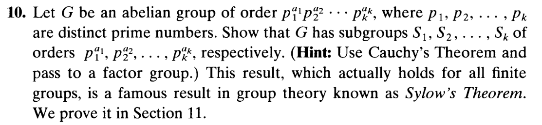Solved Let G ﻿be an abelian group of order | Chegg.com