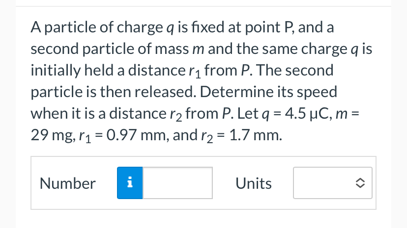 Solved A particle of charge q ﻿is fixed at point P, ﻿and | Chegg.com