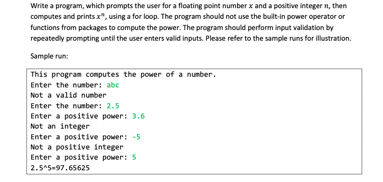 Solved Write a program, which prompts the user for a | Chegg.com