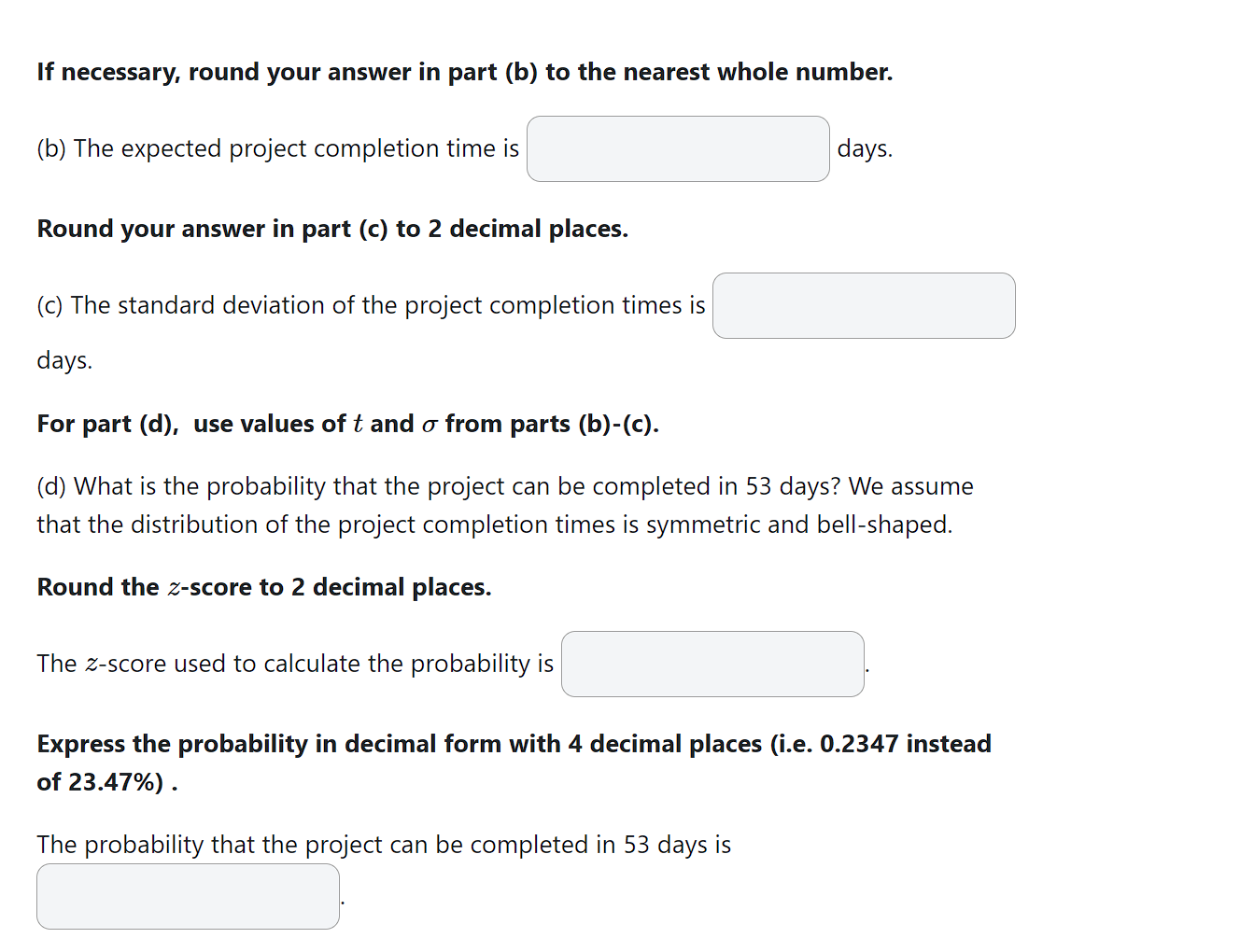 Solved (a) The following table contains the optimistic, most | Chegg.com