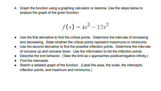 Solved 4. Graph the function using a graphing calculator or | Chegg.com