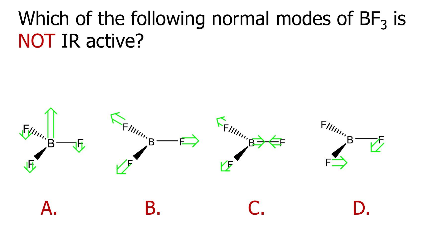 Solved Which of the following normal modes of BF3 is NOT IR | Chegg.com