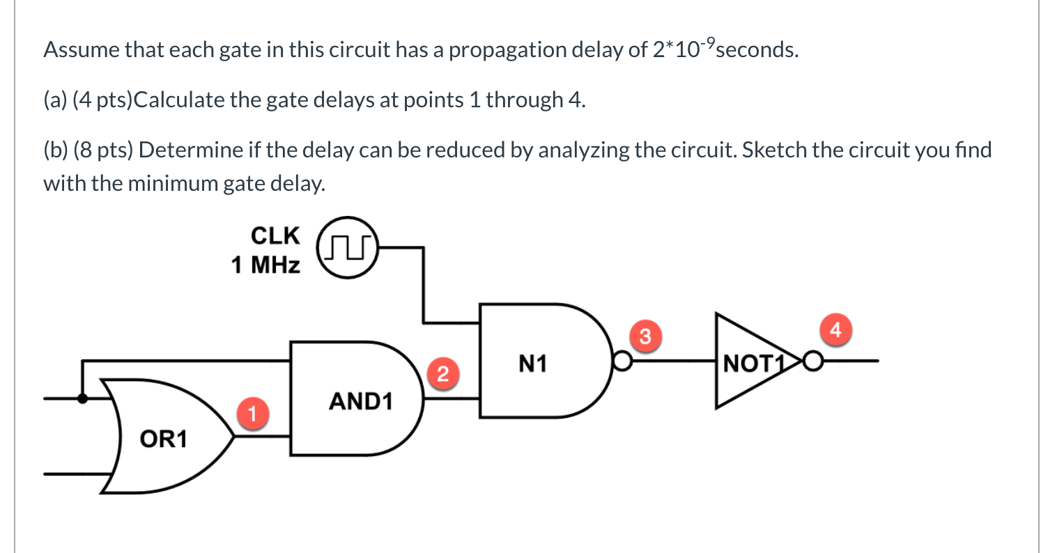 Solved Assume that each gate in this circuit has a | Chegg.com
