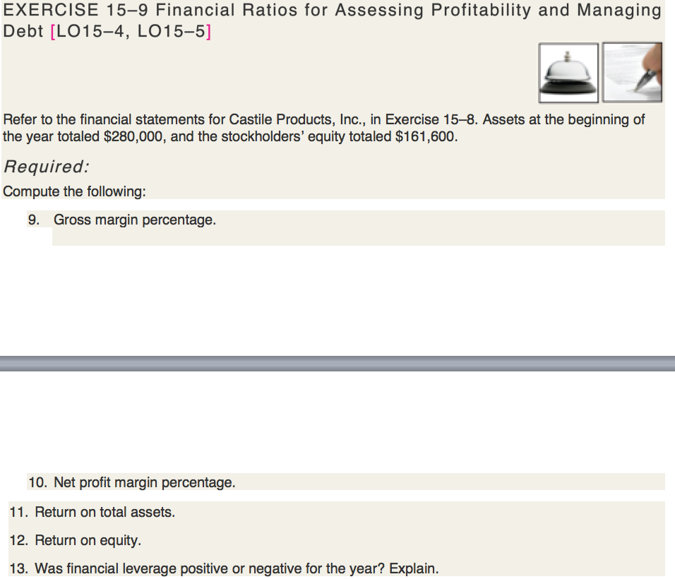 Solved EXERCISE 15-8 Selected Financial Ratios [LO15-2, | Chegg.com