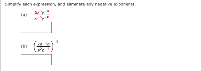 Solved Simplify the expression and eliminate any negative | Chegg.com