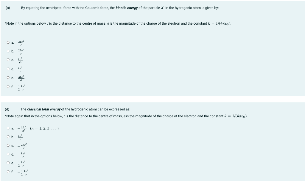 Solved Consider a hypothetical particle X with charge -e and | Chegg.com