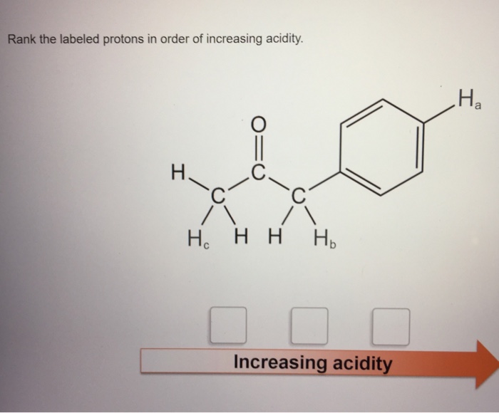 Solved Rank the labeled protons in order of increasing | Chegg.com