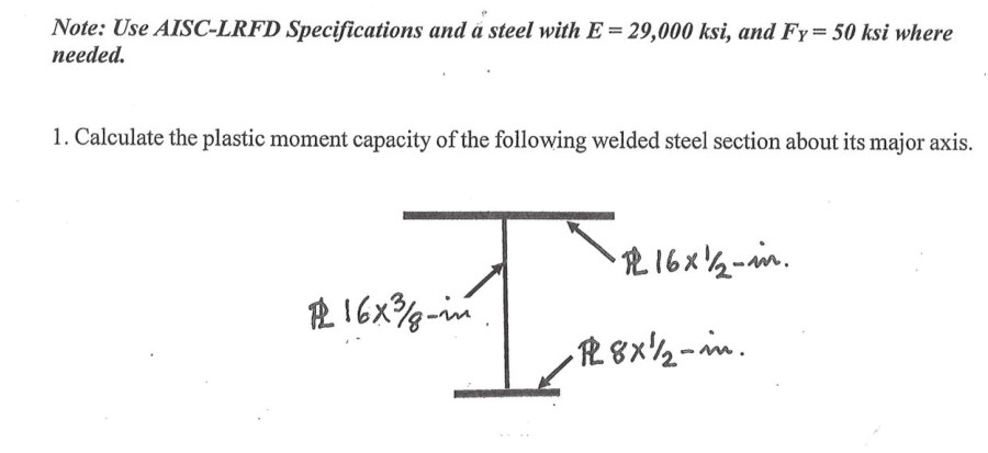 Solved Use AISC-LRFD Specifications and a steel with E = | Chegg.com