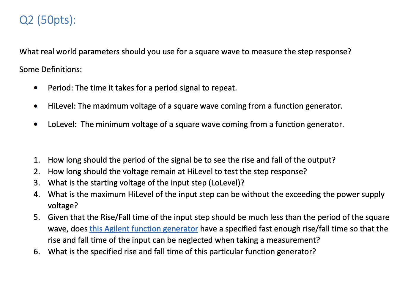 Solved Q2 (50pts): What real world parameters should you use | Chegg.com