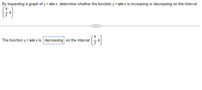 Solved By inspecting a graph of y=sinx, determine whether | Chegg.com