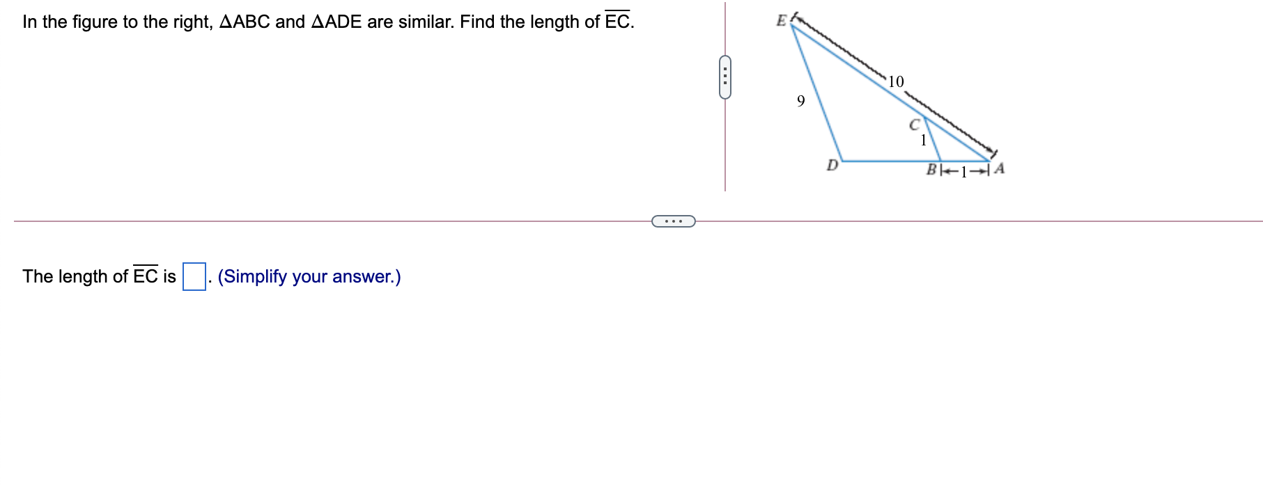 Solved Triangles ABC and DEC, in the figure to the right, | Chegg.com