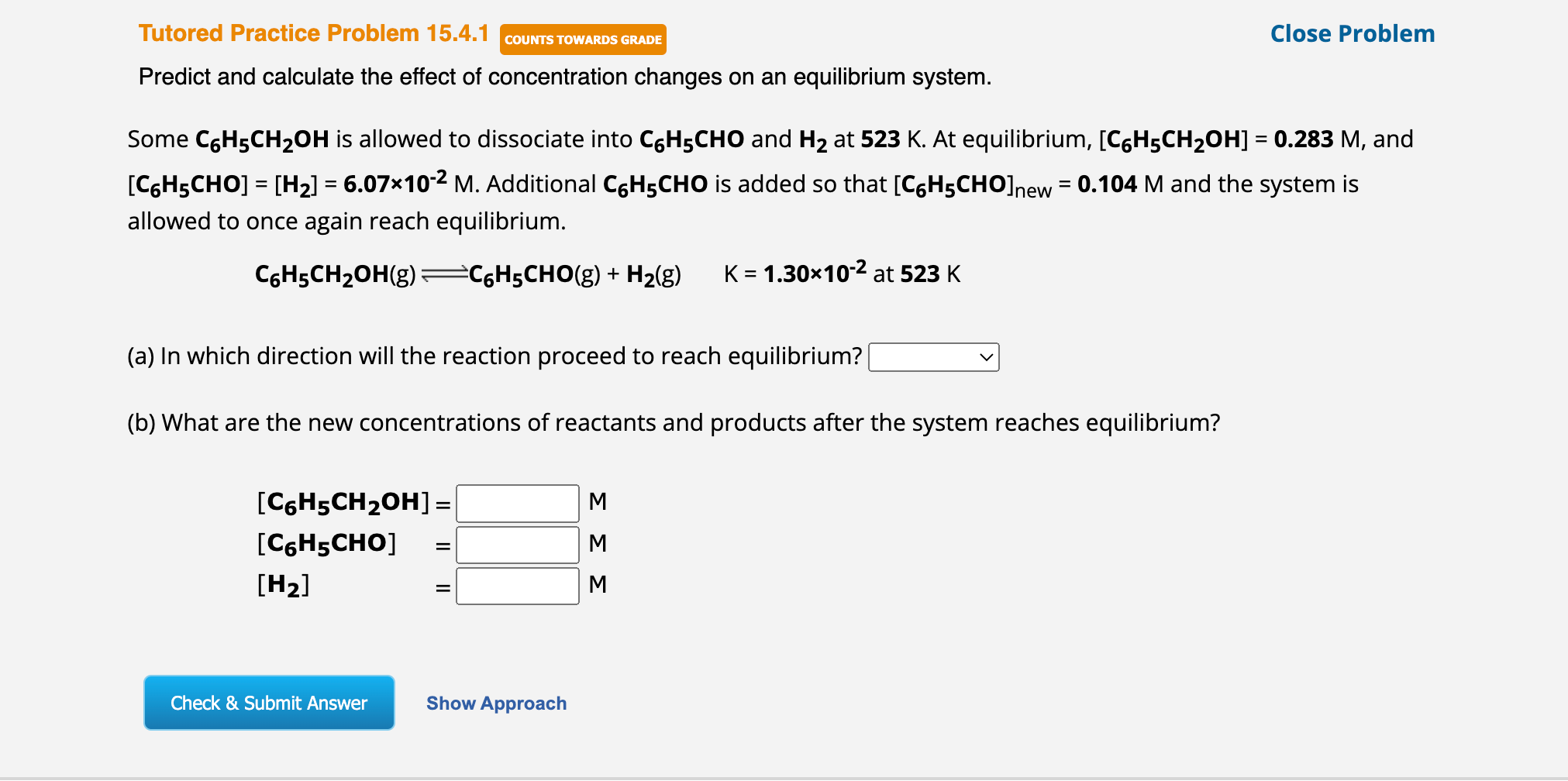 Solved Tutored Practice Problem 15 4 1 Predict And Calculate
